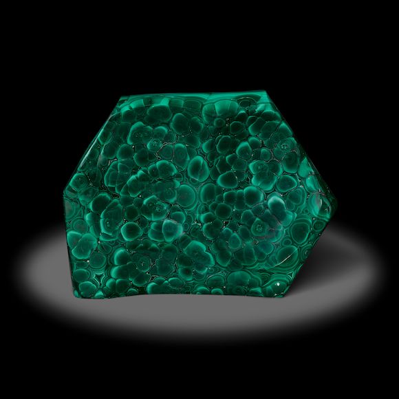 Bonhams : Polished Malachite Sculpture