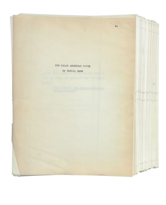 Bonhams : ROTH, PHILIP. 1933-2018. Photocopy of the the author's typed ...