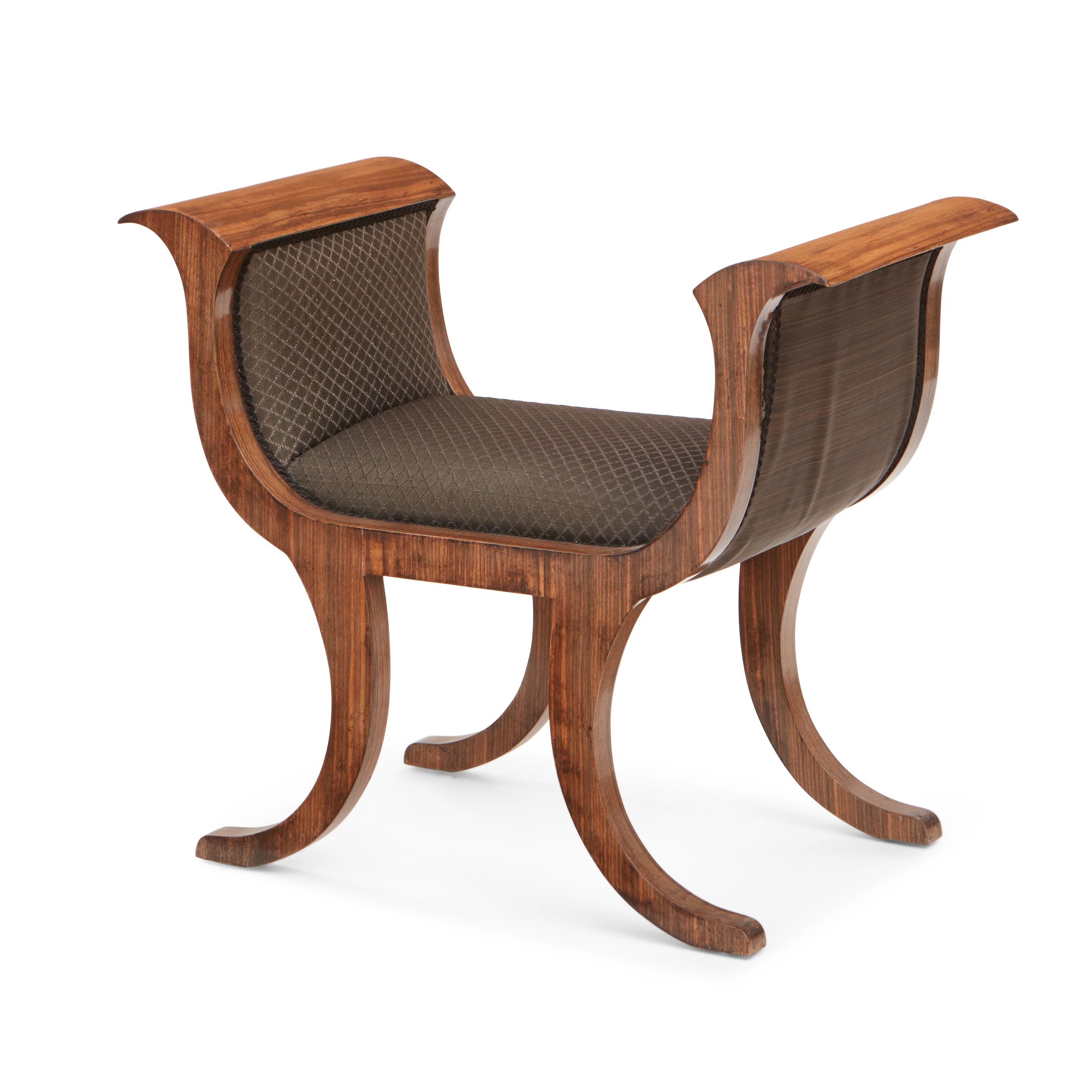 Bonhams : A Hollywood Regency Style Exotic Wood Stool 20th/21st century