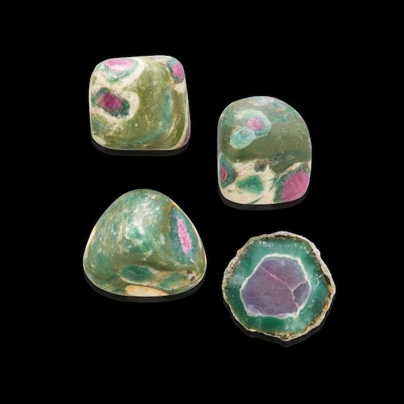 Bonhams : Corundum var. Ruby Polished Specimens together with Three ...