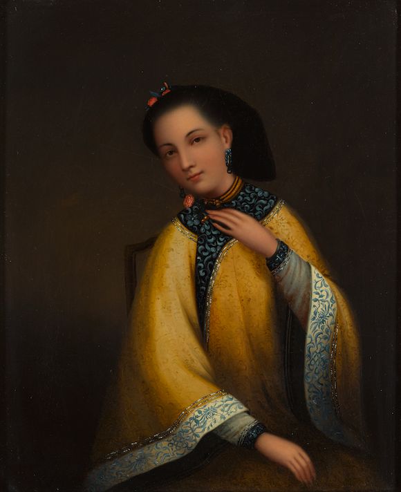 Bonhams : Anonymous, Canton School Portrait of a Chinese Lady with ...
