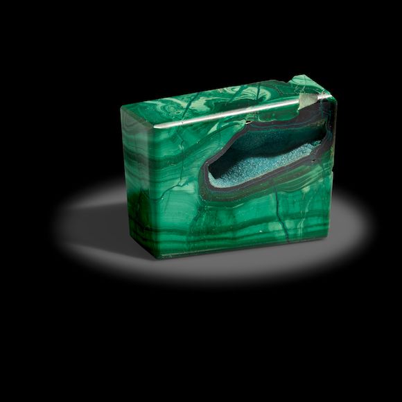 Bonhams : Polished Russian Malachite Specimen