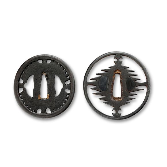 Bonhams : Two Owari iron tsuba Edo period (1615-1868), 17th century and ...