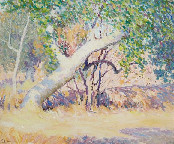 Bonhams : William Clapp (1879-1954) Great Diagonal Trunk 24 x 1/4 x 27 ...