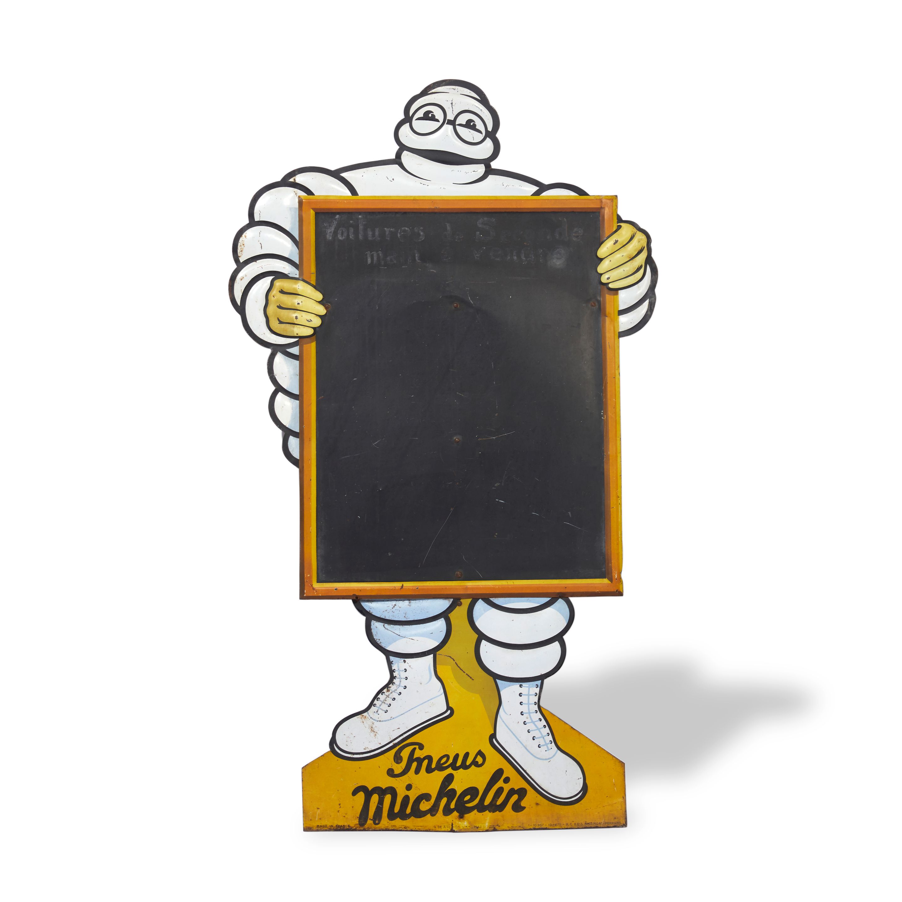 Bonhams Cars : A large Michelin Mr Bibendum chalkboard sign, French c ...