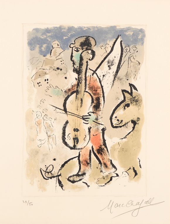 Bonhams : Marc Chagall (1887-1985); The Cello;