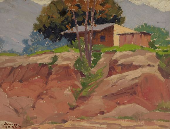 Bonhams : Sam Hyde Harris (1889-1977) The Rains Came 12 x 16in