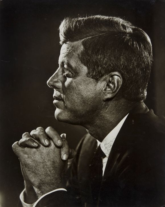 Bonhams : SIGNED JFK PROFILE PORTRAIT. KARSH, YOUSUF. 1908-2002. John F ...