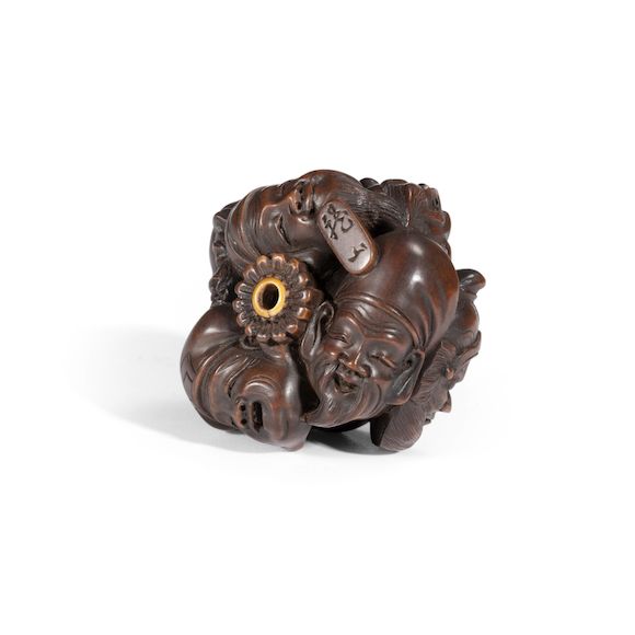 Bonhams : Ryuzan (active 19th/20th century) A wood manju-style ...