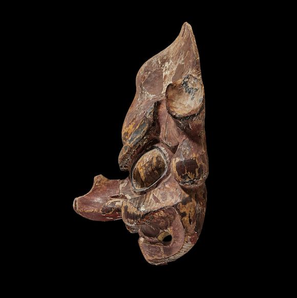 Bonhams : A large kagura mask of Shoki Edo period (1615-1868), 19th century