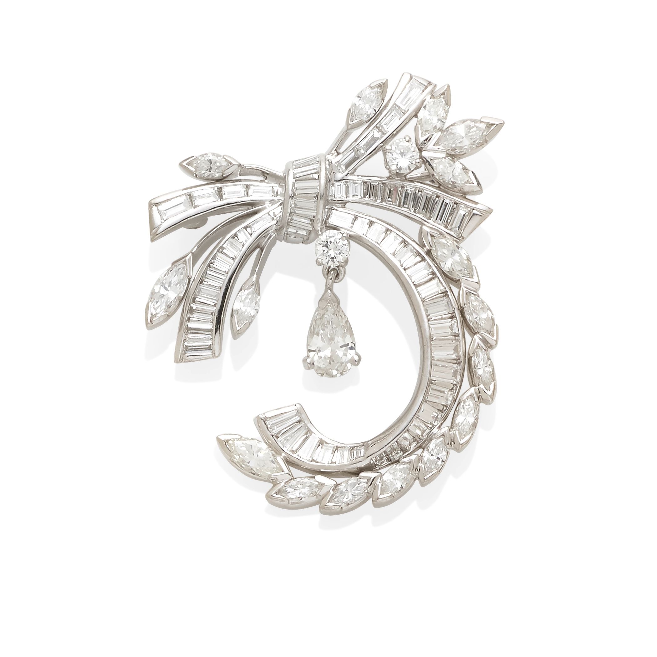 Bonhams : Platinum and Diamond Brooch