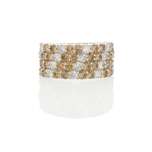 Bonhams : Diamond and Colored Diamond Band