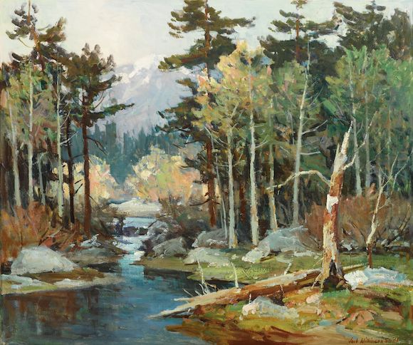 Bonhams : Jack Wilkinson Smith (1873-1949) A river in the Sierras 25 x ...
