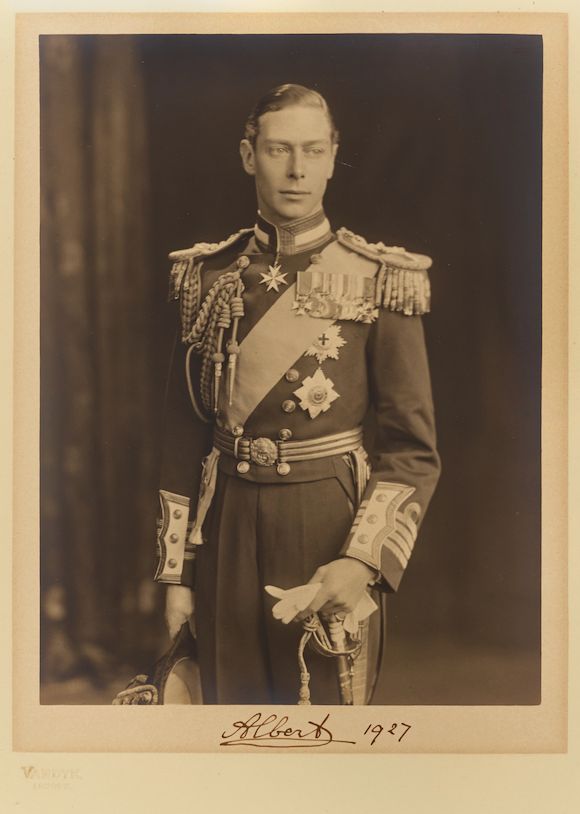 Bonhams : GEORGE VI, KING OF ENGLAND. 1895-1962. Photograph Signed ...