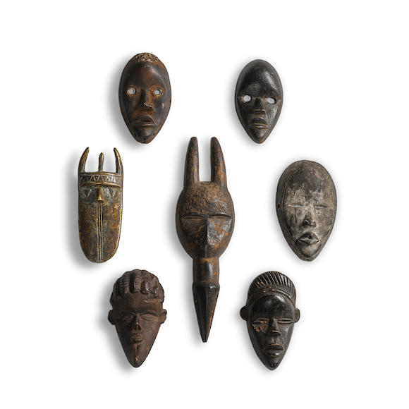 Bonhams Group Of Seven Dan Mano Bassa And Loma Passport Masks Liberiacôte Divoire