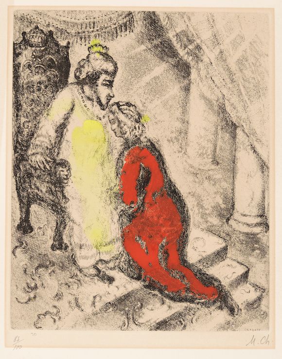 Bonhams : Marc Chagall (1887-1985); David et Absalon, de La Bible;