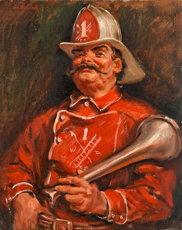 Bonhams : Edmund Franklin Ward (1892-1991) Firefighter 19 7/8 x 15 7 ...
