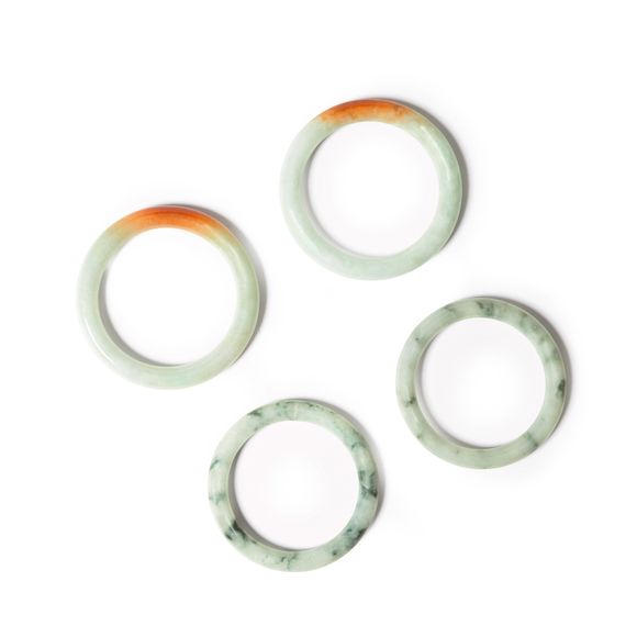 Bonhams : Four jadeite bangles (two pairs) (4)