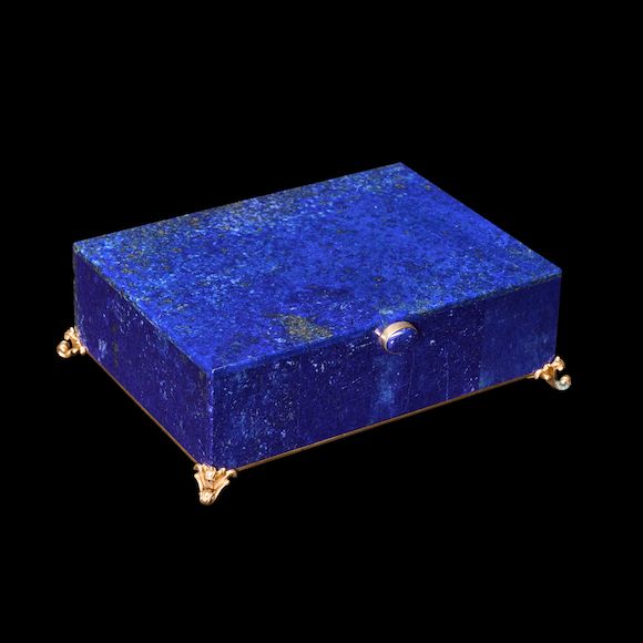 Bonhams : Lapis Lazuli Jewelry Box