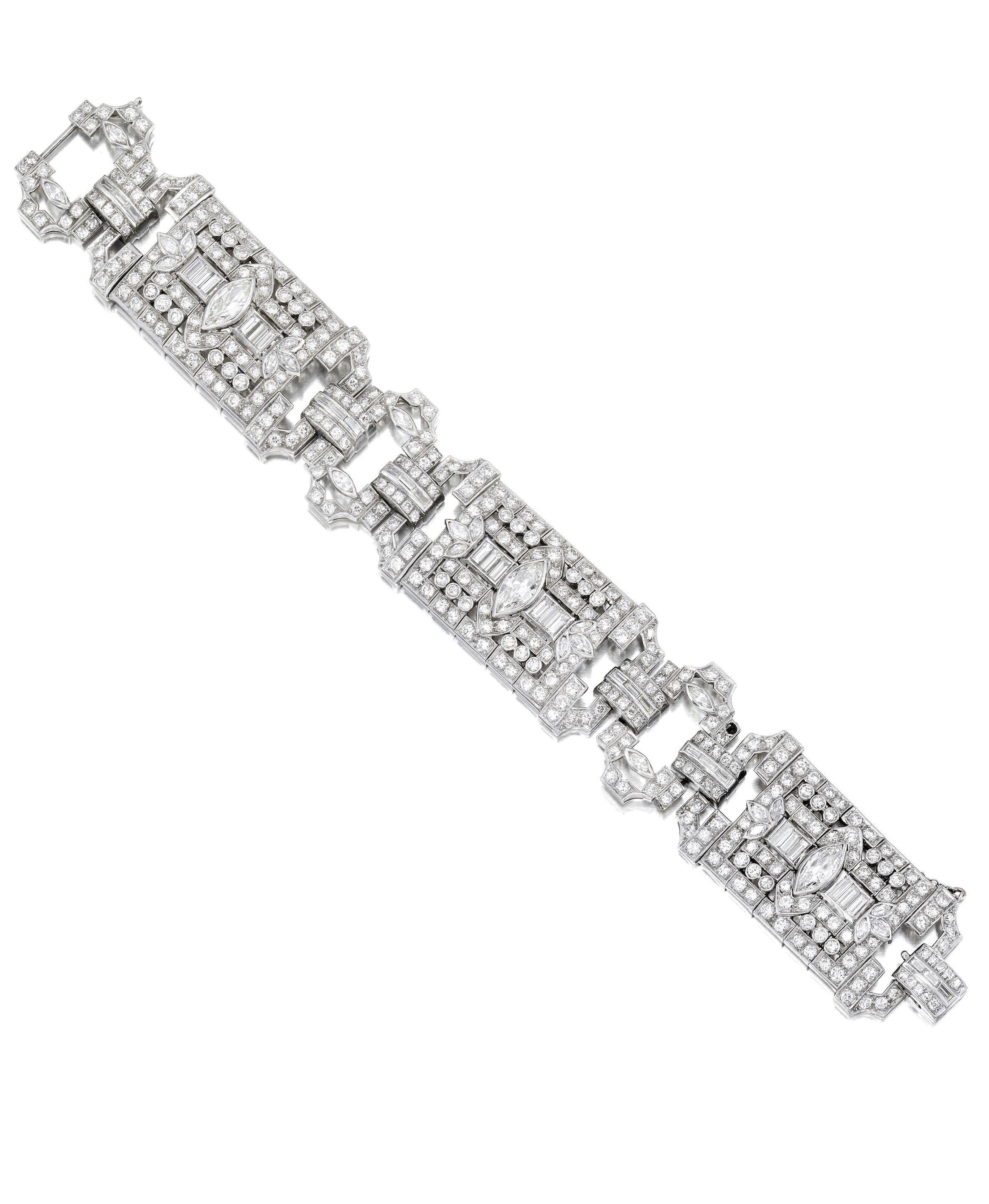 Bonhams : A Diamond Bracelet,