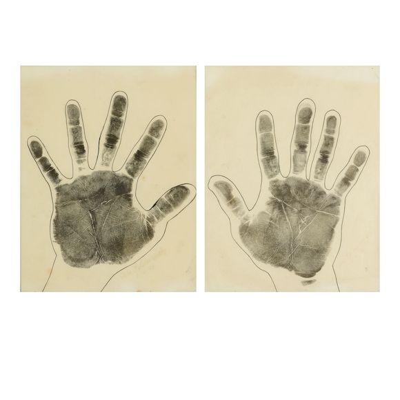 Bonhams : A PAIR OF DUKE KAHANAMOKU'S HANDPRINTS KAHANAMOKU, DUKE PAOA ...