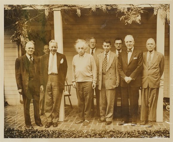 Bonhams : GROUP PHOTO OF ALBERT EINSTEIN, JOHN VON NEUMANN, OSKAR ...