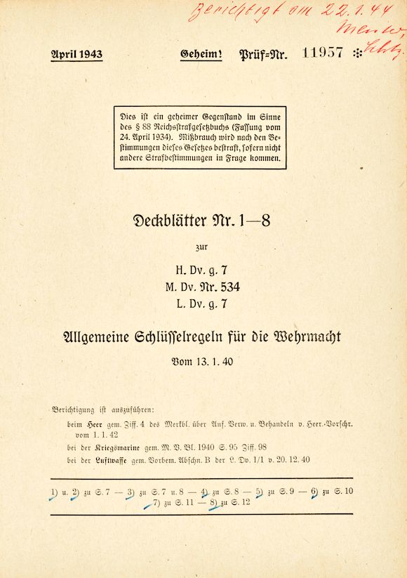 Bonhams : WORLD WAR TWO: GERMAN ARMED FORCES REGULATIONS FOR THE USE OF ...