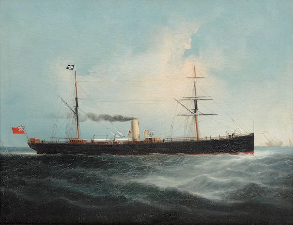 Bonhams : Anglo-Chinese School (19th Century) The S.S. Frisia, Shanghai ...