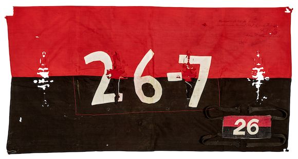 Bonhams : CUBAN REVOLUTION: THE 26TH JULY MOVEMENT FLAG, SIGNED BY ...