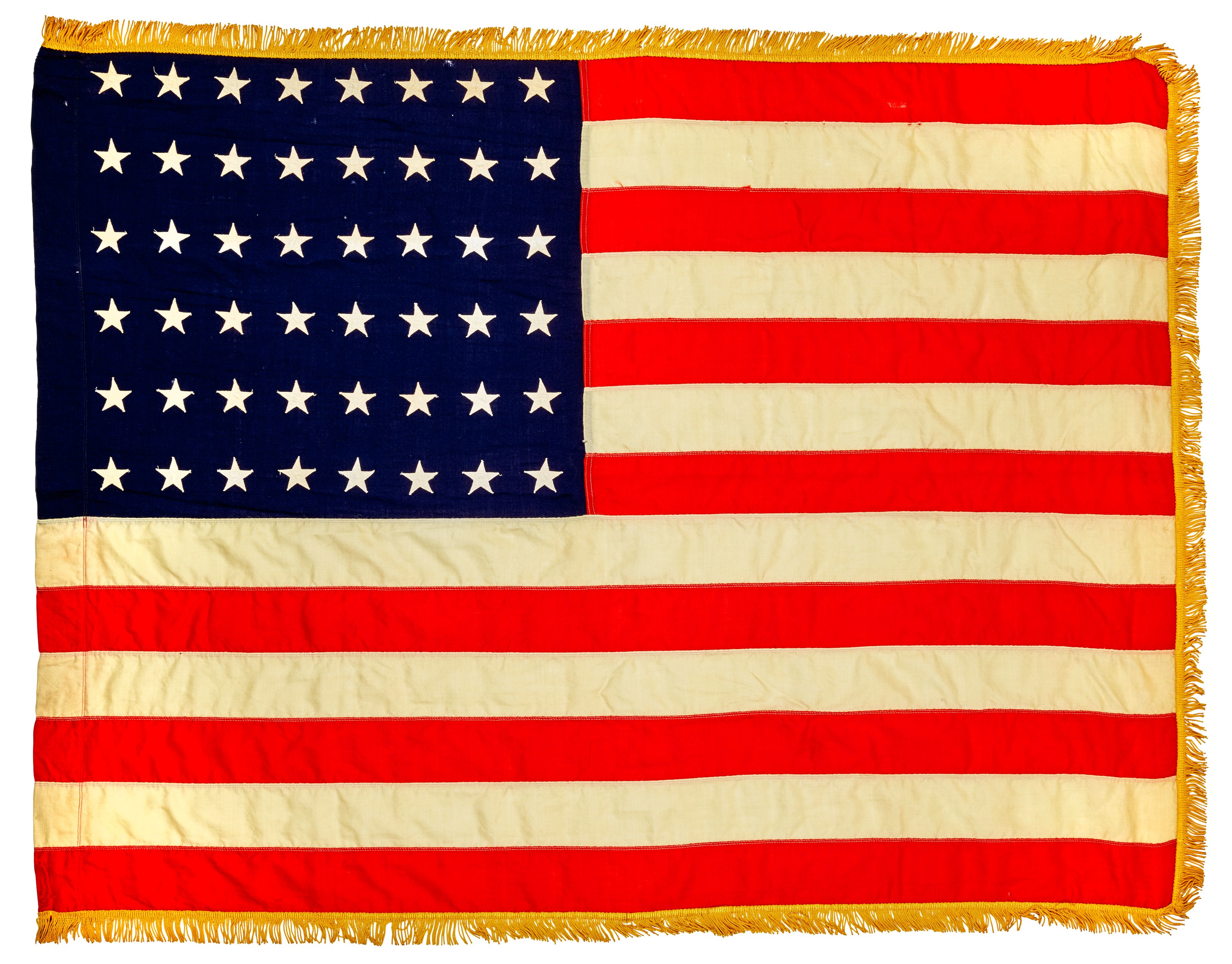 Bonhams : US NAVY UNION JACK AND CEREMONIAL US 48-STAR FLAG. 1944-45.