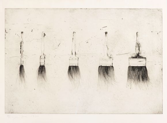 Bonhams : Jim Dine (born 1935); Five Paintbrushes (first state);