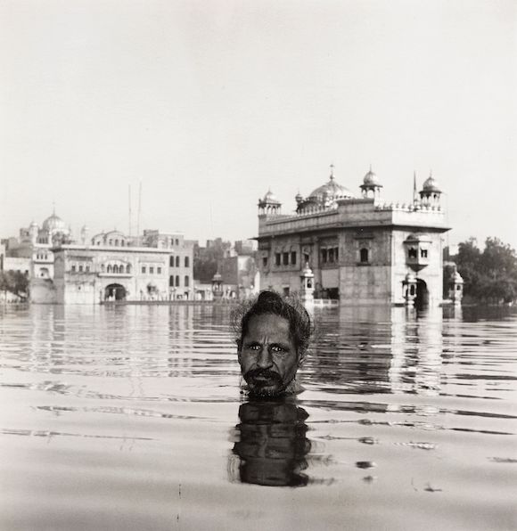 Bonhams : Margaret Bourke-White (1904-1971); Sikh Bathing, India;
