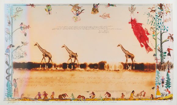 Bonhams : Peter Beard (1938-2020); Giraffes in Mirage on the Taru ...