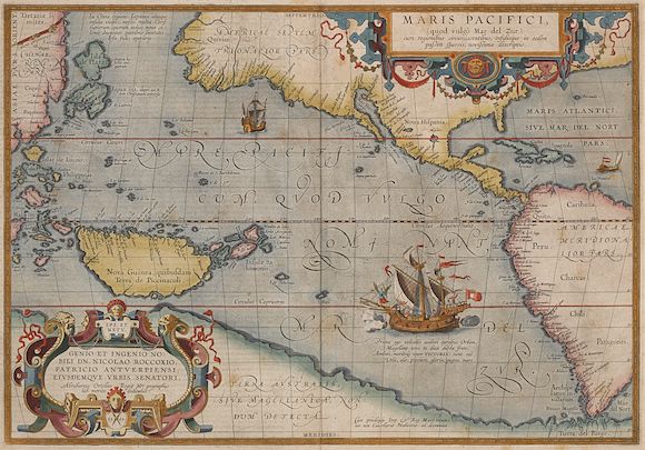 Bonhams : ORTELIUS, ABRAHAM. 1527-1598. Maris Pacifici. [London: for ...