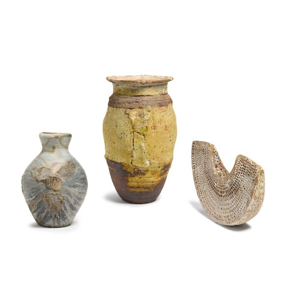 Bonhams : Various Makers Group of Three Vesselsstoneware, comprising a ...