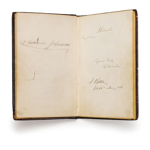 Bonhams : 19TH CENTURY AUTOGRAPH BOOK FEATURING SIGNATURES OF LINCOLN ...