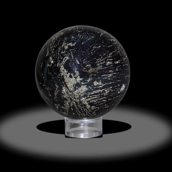 Bonhams : Covellite and Pyrite Sphere