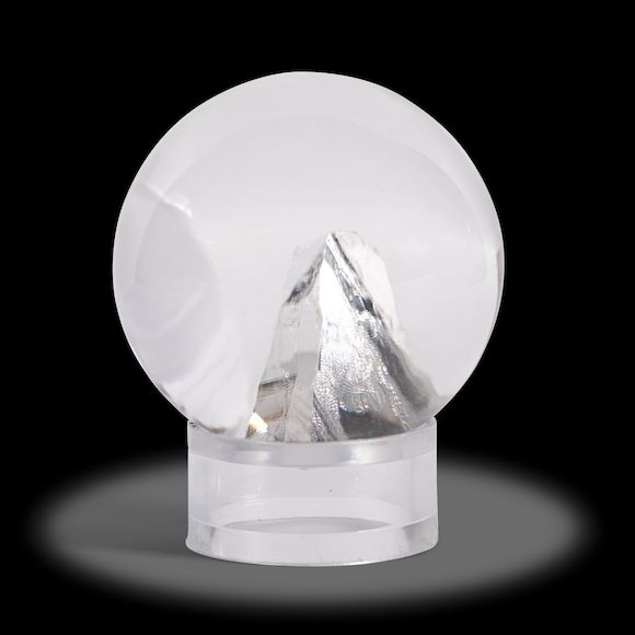 Bonhams : Rock Crystal Quartz Sphere with Negative Crystal Inclusion