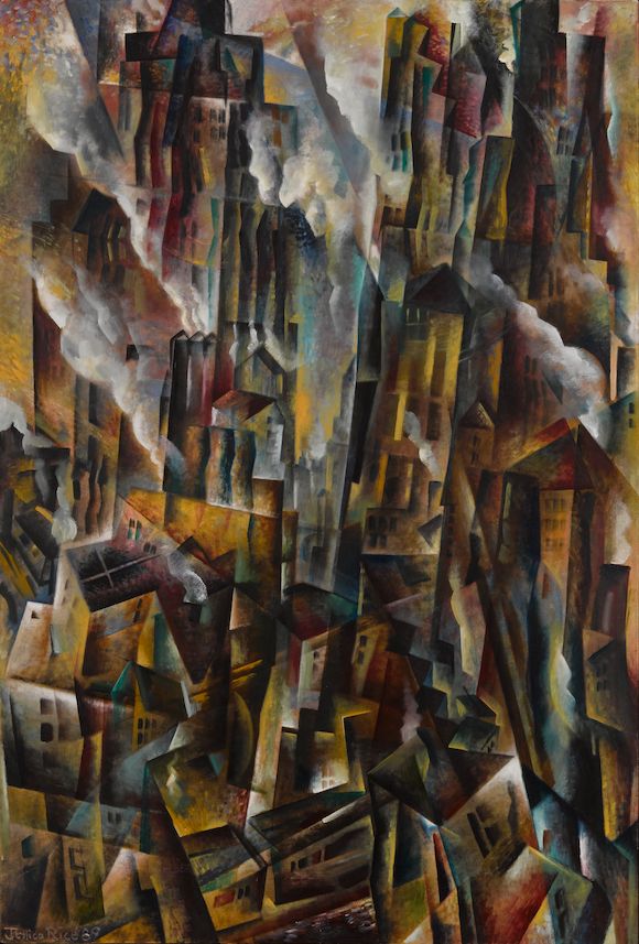 Bonhams : Jessica Rice (1941-2016) Untitled (Cityscape)1989oil on ...