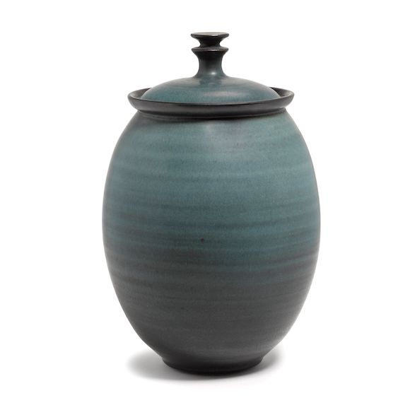 Bonhams : Harrison McIntosh (1914-2016) Large Covered Jarglazed ...