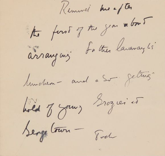 Bonhams : JFK NOTE TO DAVE POWERS. KENNEDY, JOHN FITZFGERALD. 1917-1963 ...
