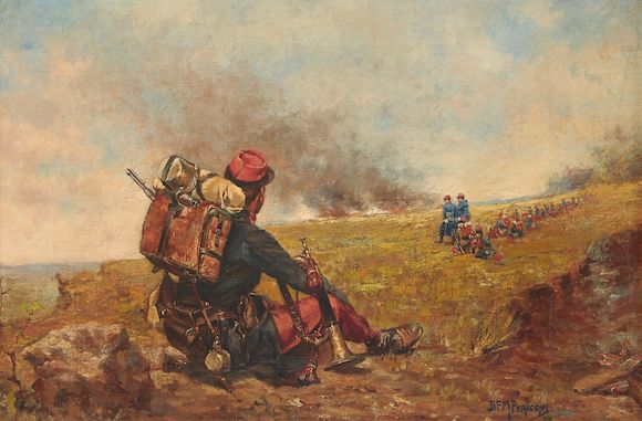 Bonhams : Domingo F. Periconi (American, 1883-1940) A bugler seated by ...