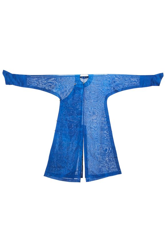 Bonhams : A CHINESE MAN's blue silk Gauze informal robe, Changfu 19th ...