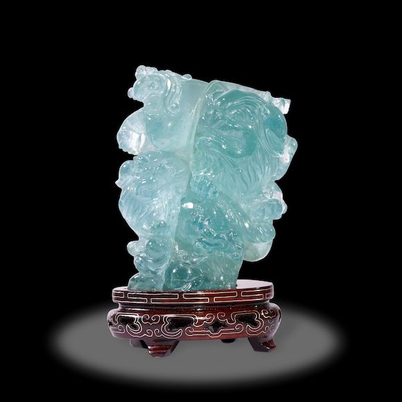 Bonhams : Published Piece: Aquamarine Carving, Ex. Herb and Monika ...