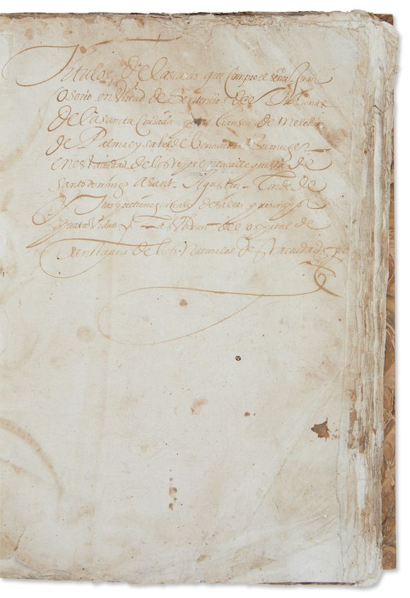 Bonhams : THE PERUVIAN INQUISITION. Manuscript in Spanish, on paper ...