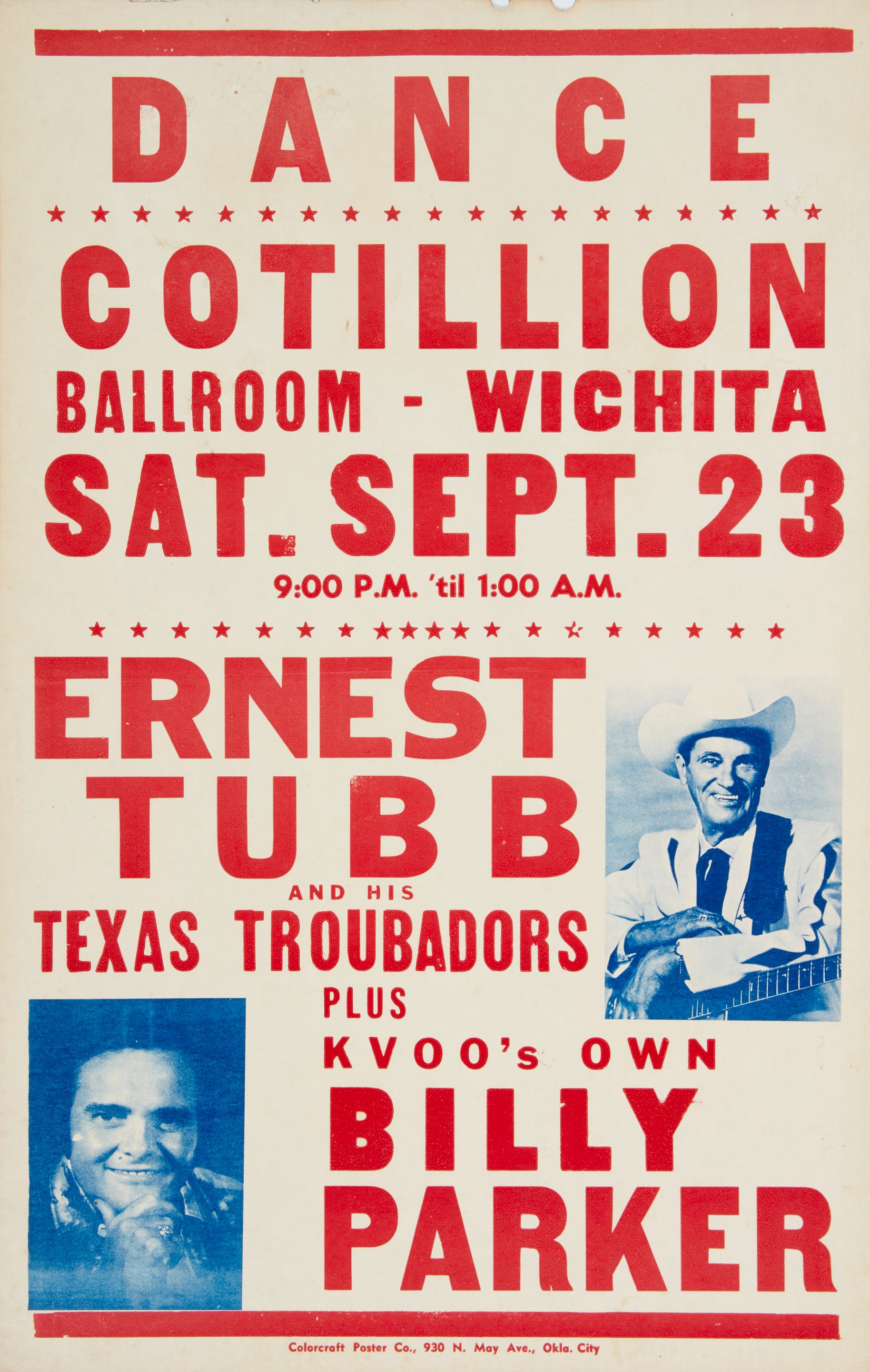 Bonhams : Four Country & Western concert posters Kitty Wells, Bobby ...