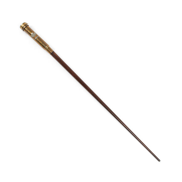 Bonhams An English Brass Mounted Cane With Compass