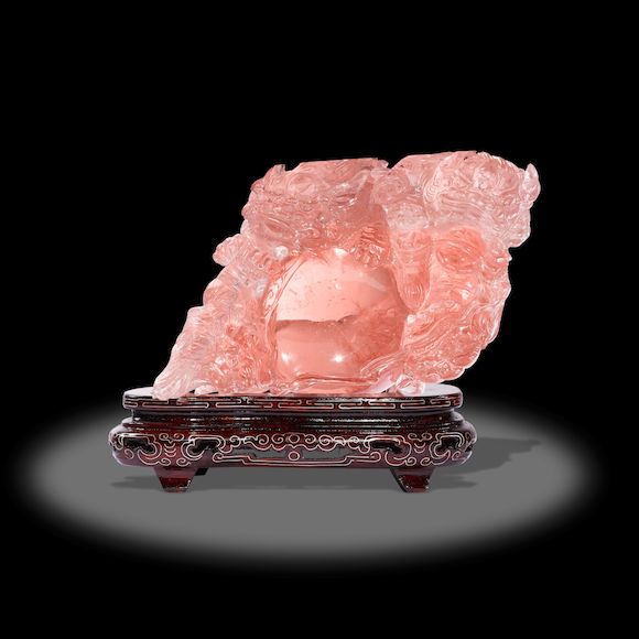 Bonhams : Published Piece: Spectacular Morganite Carving, Ex. Herb and ...
