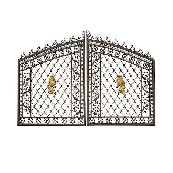 Bonhams : A pair of Neoclassical style iron gates