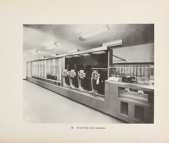 Bonhams : HARVARD MARK I MANUAL [HOPPER, GRACE.] Staff of the ...